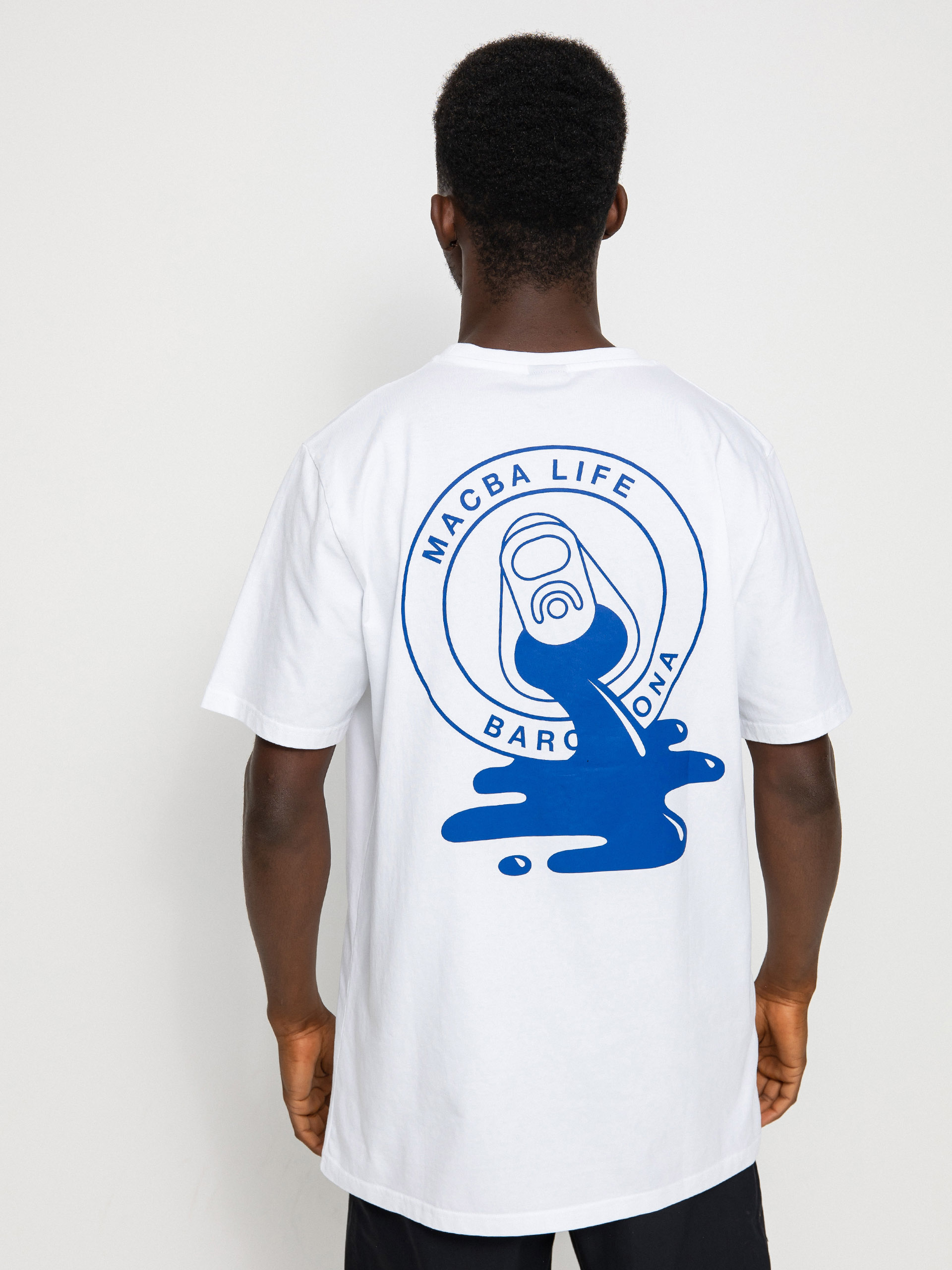 Macba Life Spit Logo póló (white/blue)
