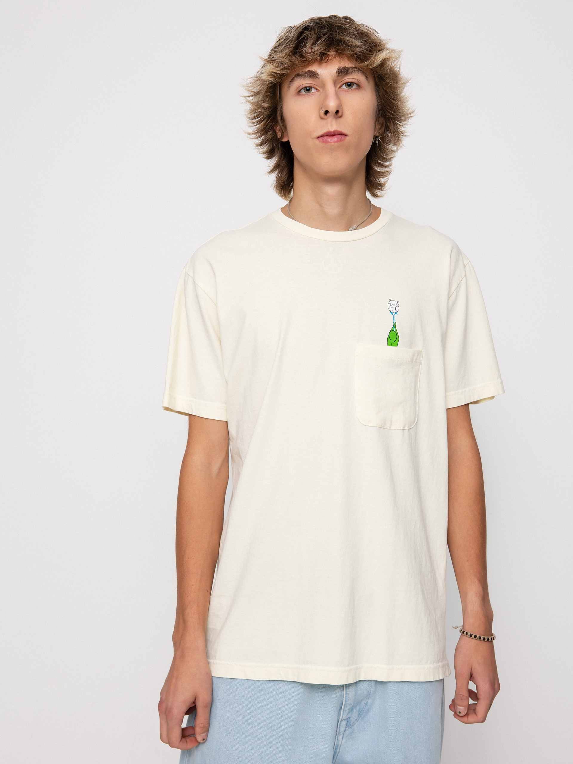 RipNDip Stripndip Pocket póló - bézs (natural)