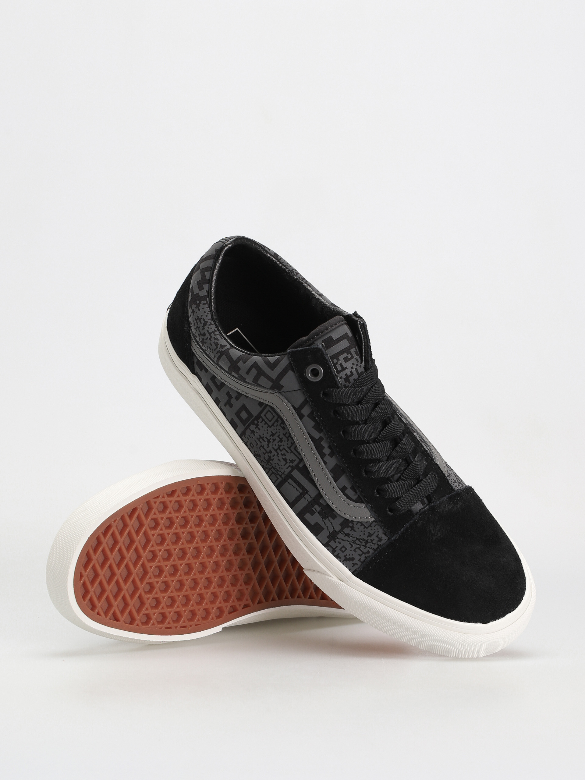 Vans Old Skool Cipők - fekete (qr checkerboard black/reflective)
