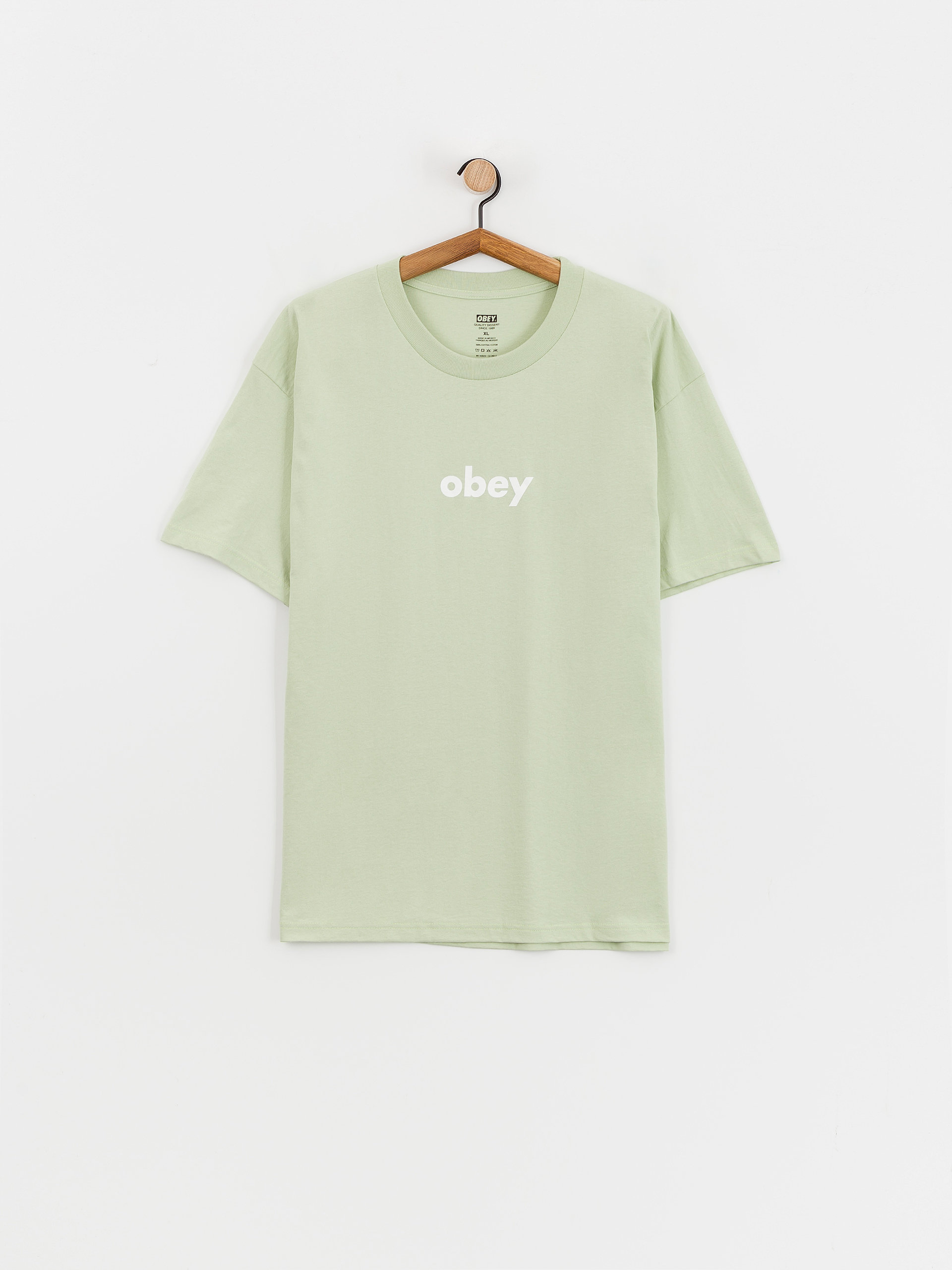Póló OBEY Lower Case 2 - zöld (cucumber)