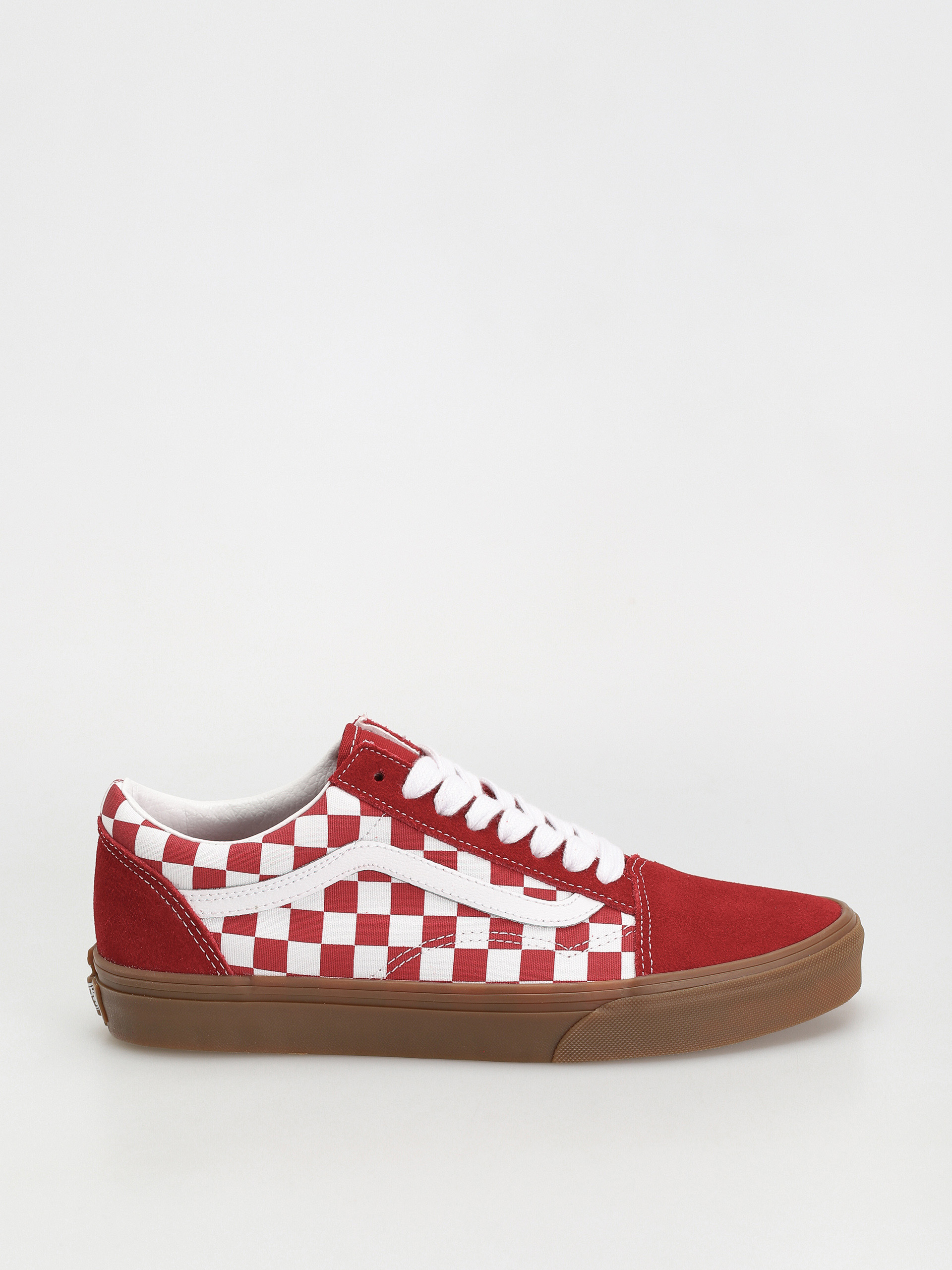Vans Old Skool Cipők - piros (fat lace checker red)