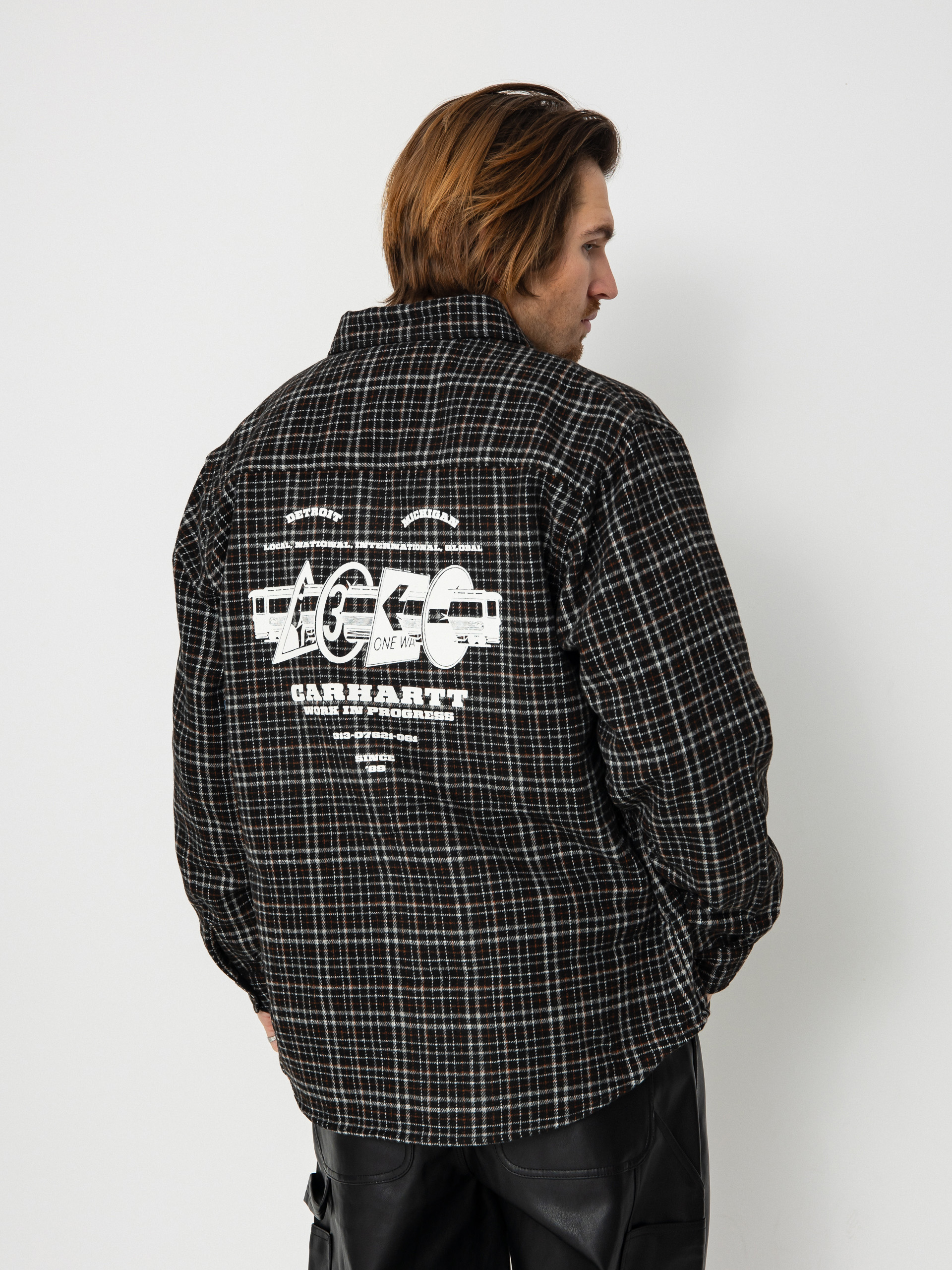 Carhartt WIP Runaway Millett Ing - fekete (millett check black/wax)