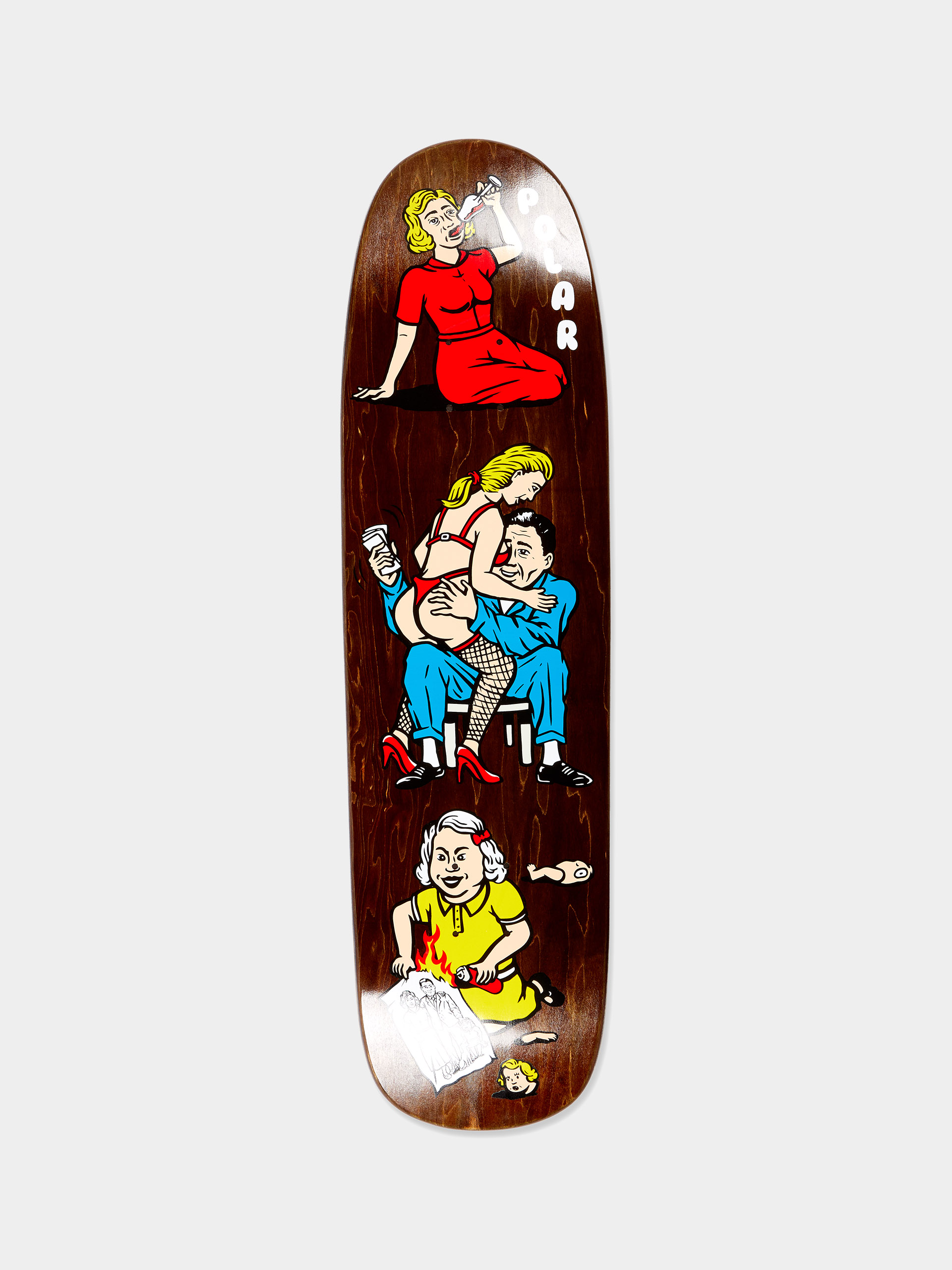 Gördeszka lap Polar Skate Team Model Family Affair (brown)