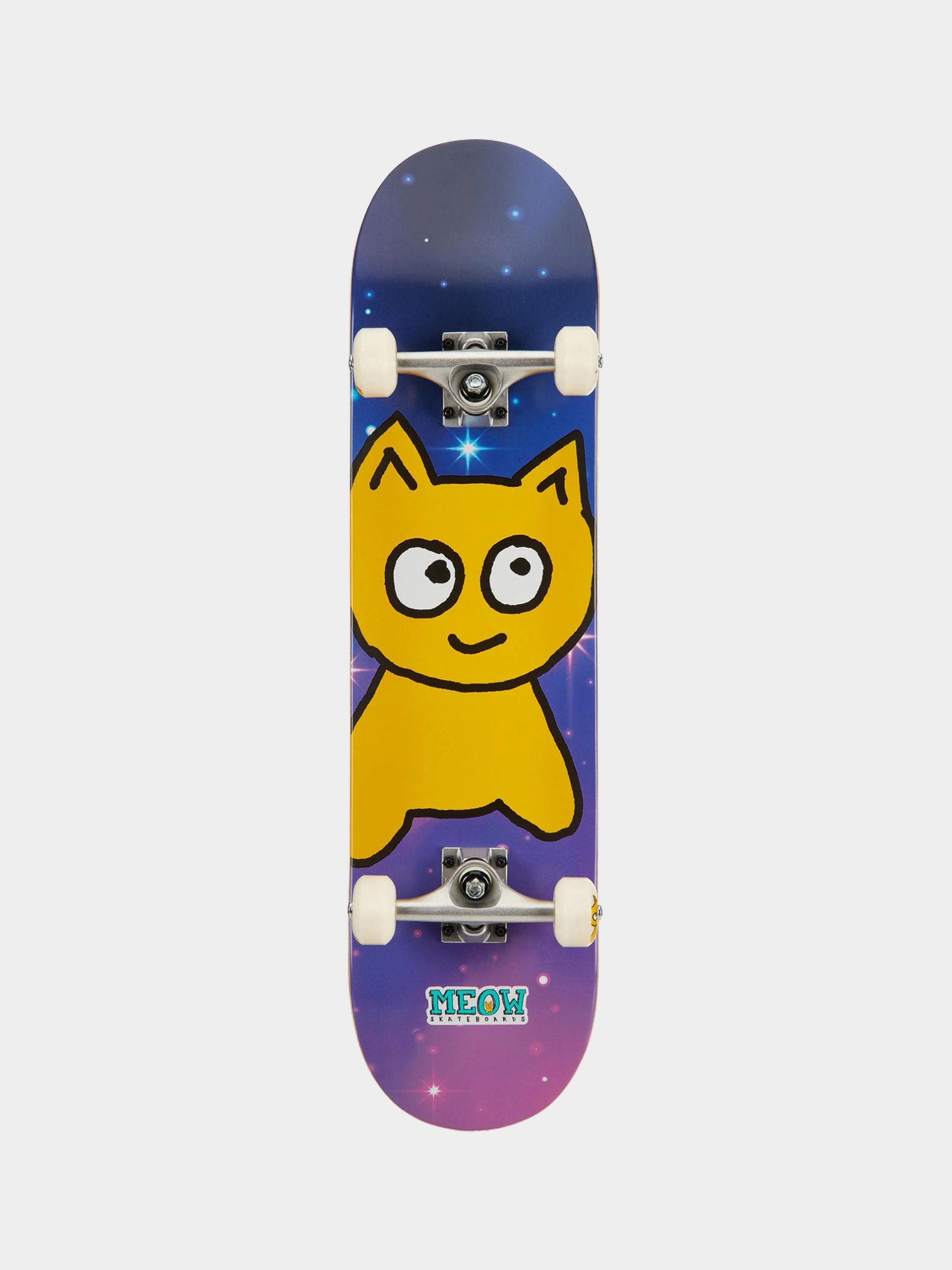 Komplett gördeszka Meow Skateboards Big Cat - kék (galaxy)