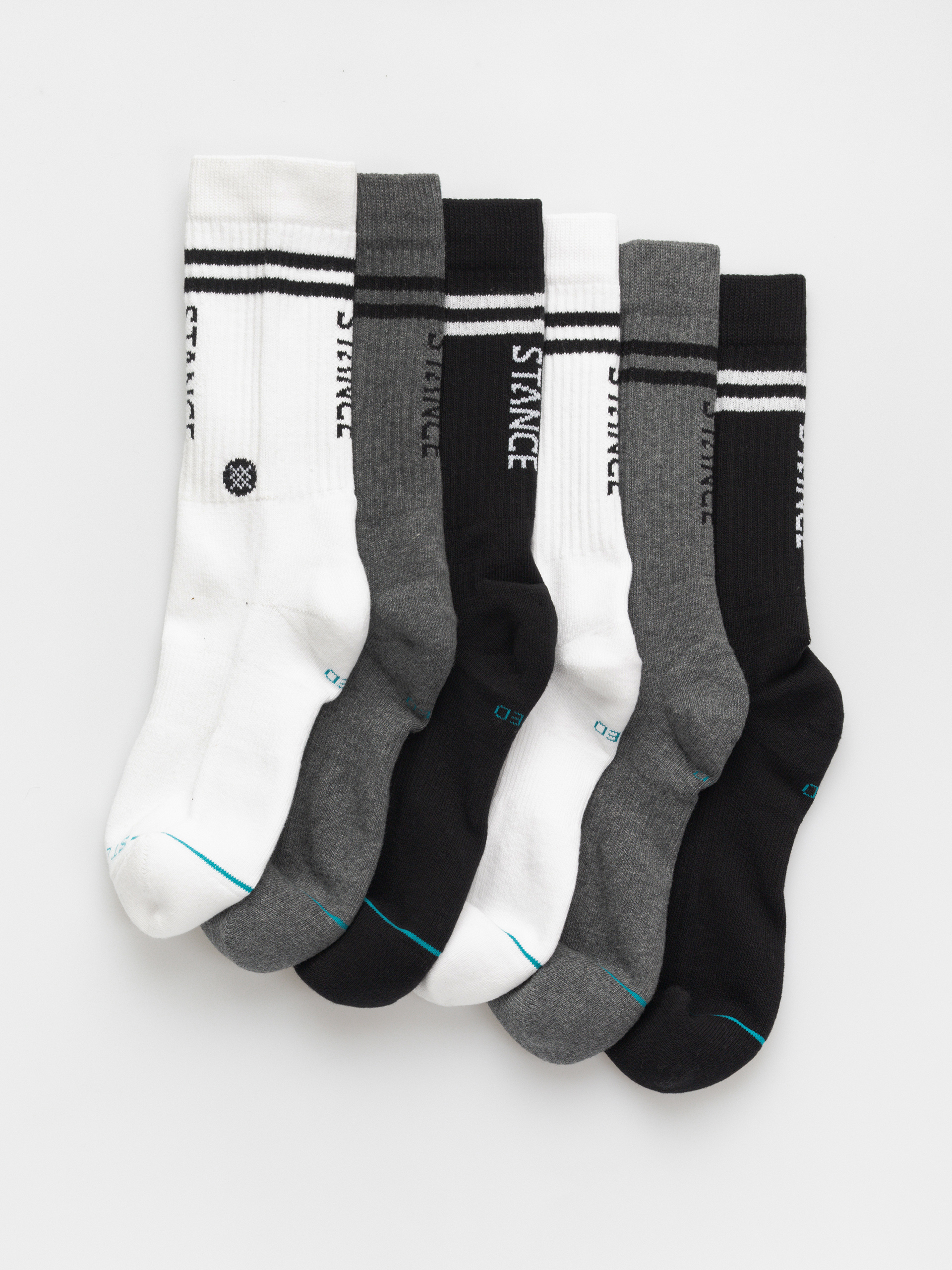 Stance Core 6 Pack Crew Zokni - többszínű (multi)