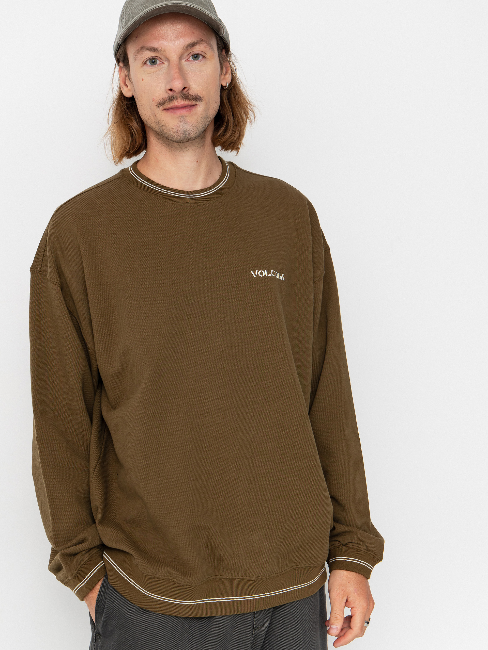 Pulóver Volcom K Stone Crew - zöld (sage leaf)